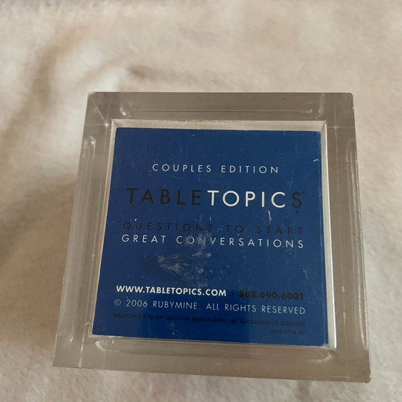 Table Topics | Games | Table Topics Conversation Starters Couples ...